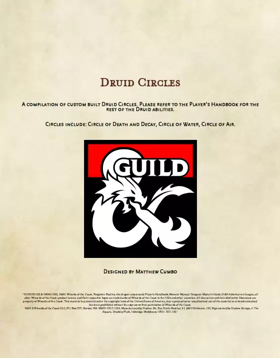 Druid Circles - Dungeon Masters Guild | DriveThruRPG