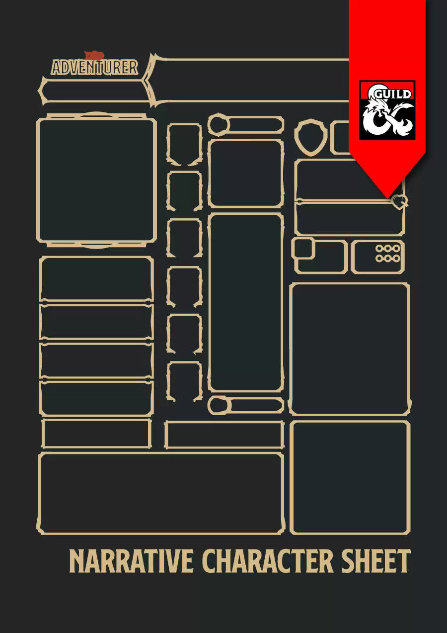 Narrative Character Sheet - Dungeon Masters Guild | DriveThruRPG