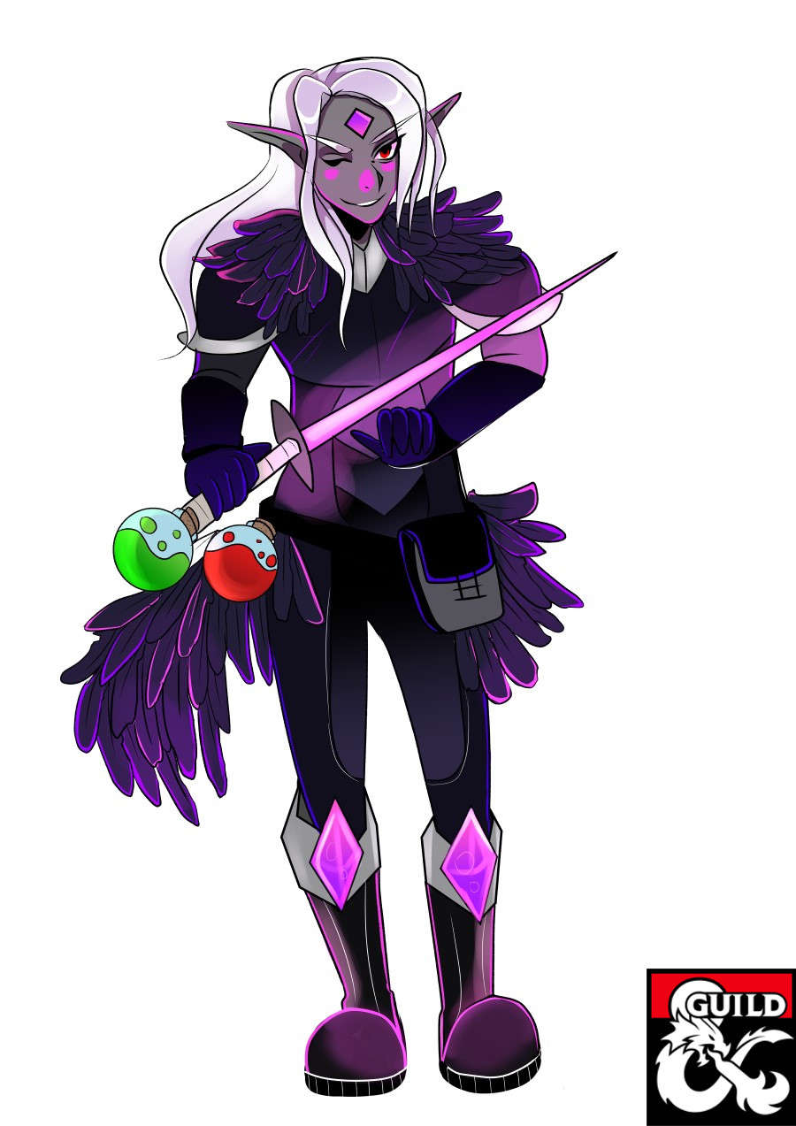 Jivthel, the Drow Warlock (Pregenerated Character Sheet for D&D 5e ...