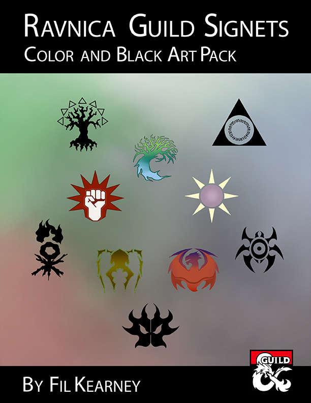 Ravnica Guild Signets Color and Black Art Pack - Dungeon Masters Guild ...