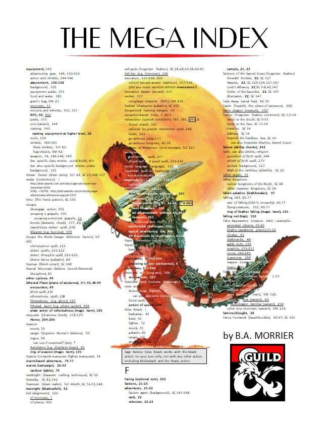 The Mega Index - Dungeon Masters Guild | DriveThruRPG