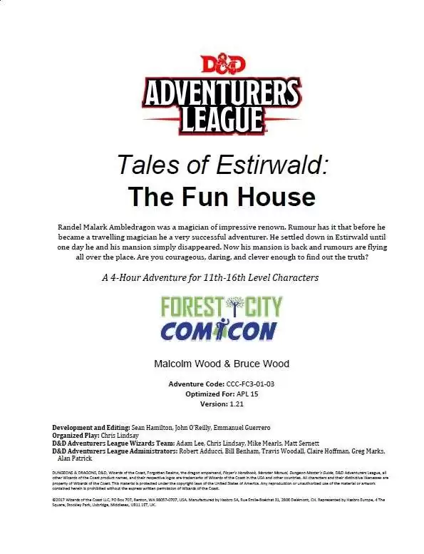 CCC-FC3-03 Tales of Estirwald: The Fun House - Dungeon Masters Guild ...