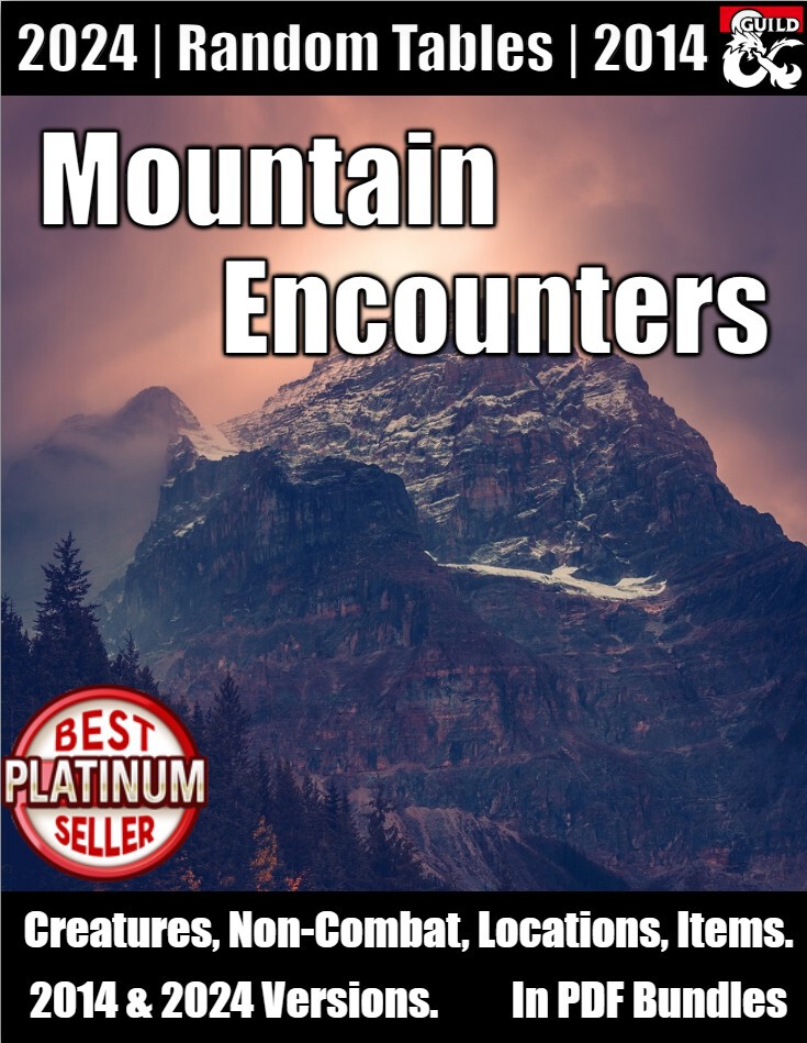 Mountain Encounters - Random Encounter Tables - Dungeon Masters Guild ...
