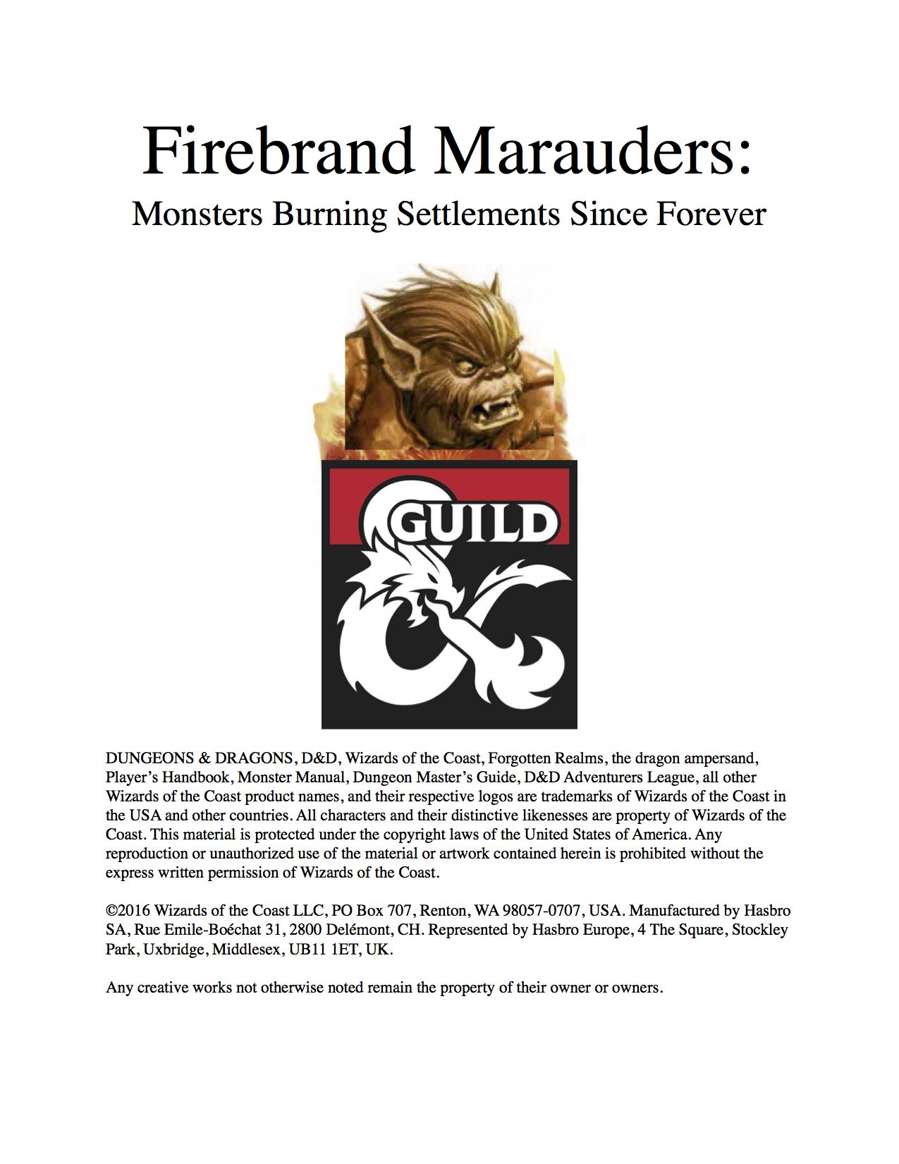 Firebrand Marauder Monsters - Dungeon Masters Guild | DriveThruRPG
