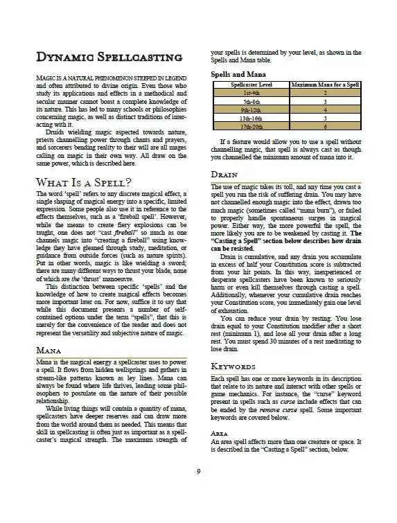 Dynamic Spellcasting - Dungeon Masters Guild | DriveThruRPG