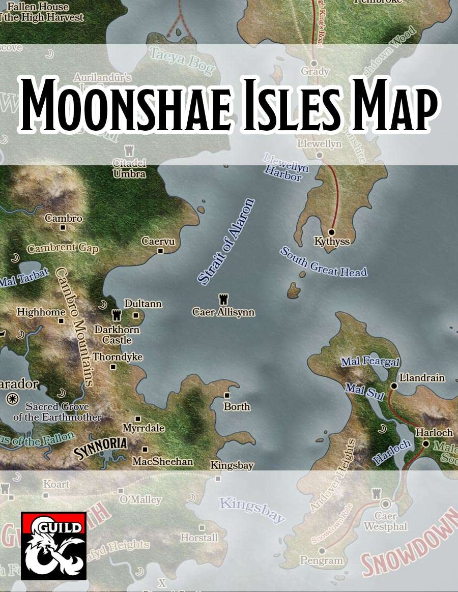Moonshae Isles Map - Dungeon Masters Guild | DriveThruRPG