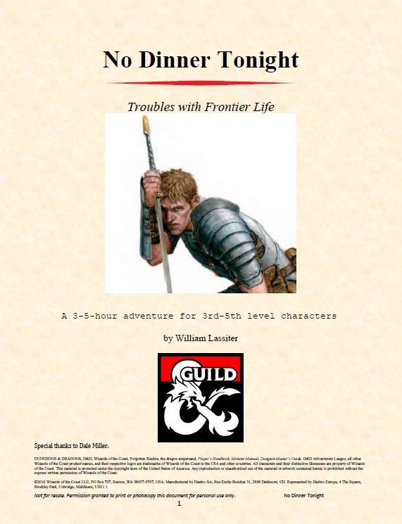 No Dinner Tonight - Dungeon Masters Guild | DriveThruRPG