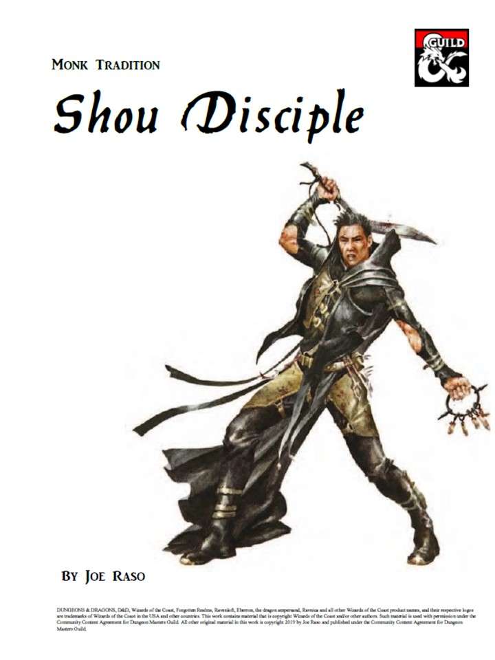Monk Archetype - Shou Disciple - Dungeon Masters Guild | DriveThruRPG