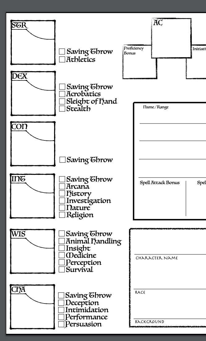 Mini Character Sheet & Trackers [3"x5"] (5e) - Dungeon Masters Guild | DriveThruRPG