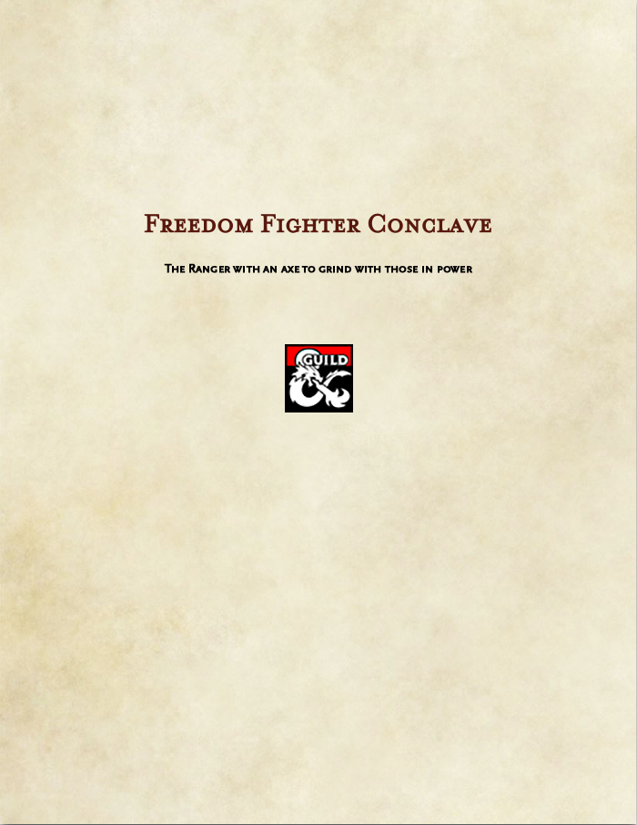Ranger Subclass-Freedom Fighter - Dungeon Masters Guild | DriveThruRPG
