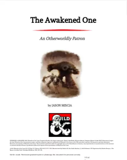 The Awakened One: An Otherworldly Patron for D&D 5th Edition - Dungeon ...