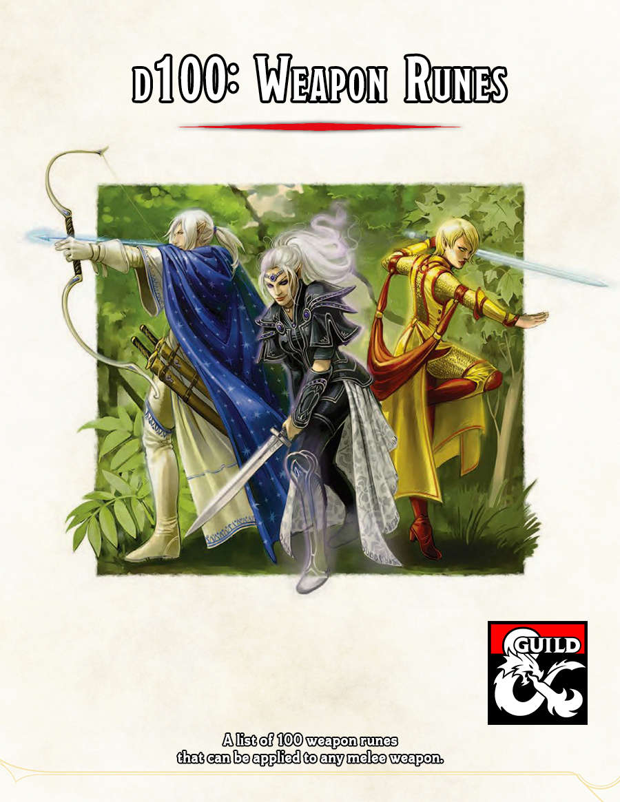 100 Weapon Runes - Dungeon Masters Guild | DriveThruRPG