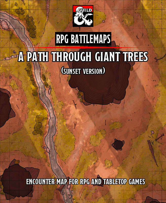 A Path through Giant Trees (Sunset) - Dungeon Masters Guild | DriveThruRPG