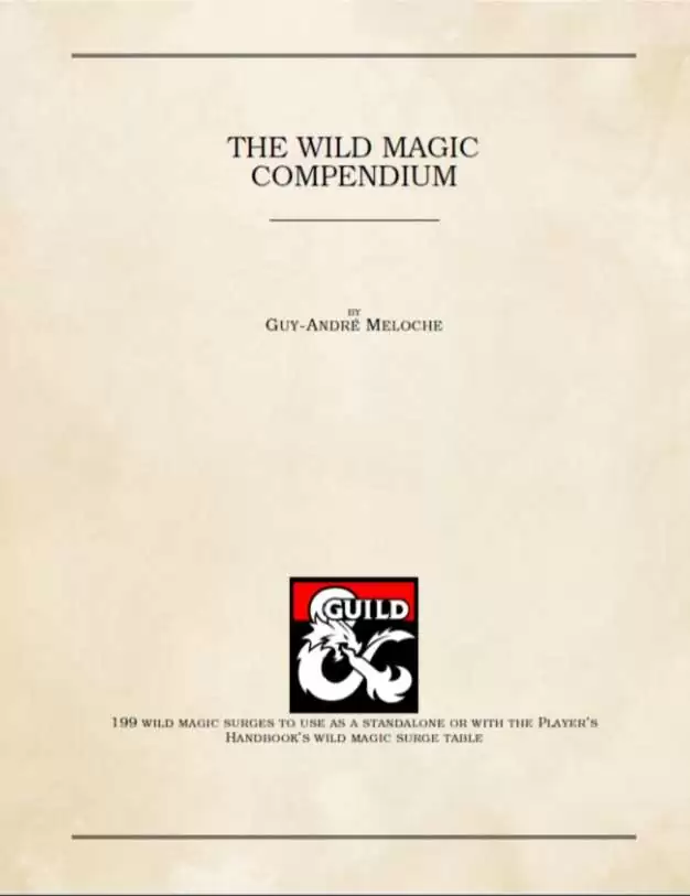 The Wild Magic Compendium - Dungeon Masters Guild | DriveThruRPG