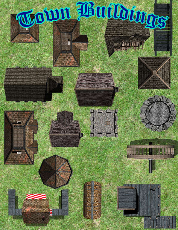 Town Asset Map Pieces - Dungeon Masters Guild | DriveThruRPG