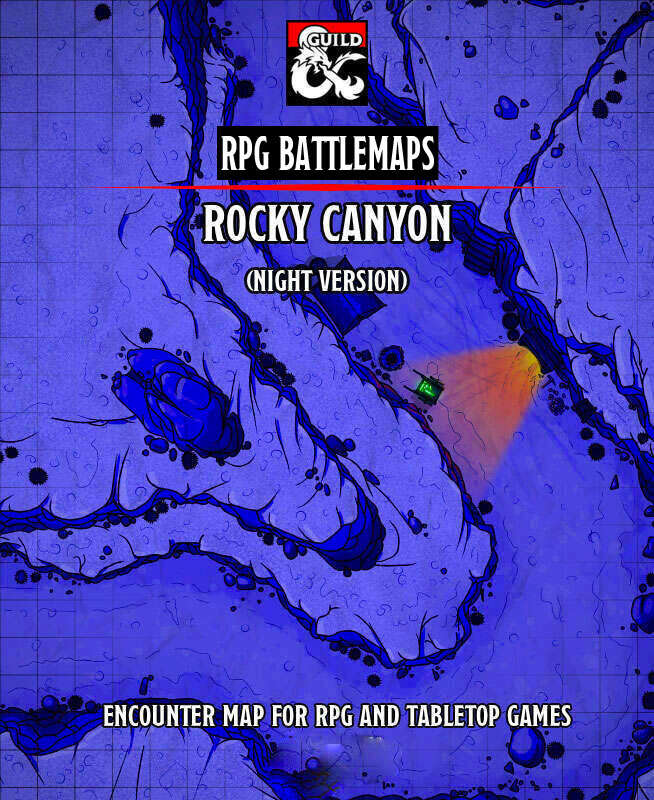 Rocky Canyon (Night) - Dungeon Masters Guild | DriveThruRPG