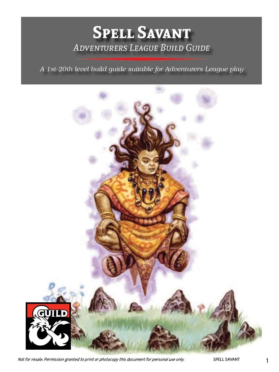 Spell Savant Character Build Guide - Dungeon Masters Guild | DriveThruRPG