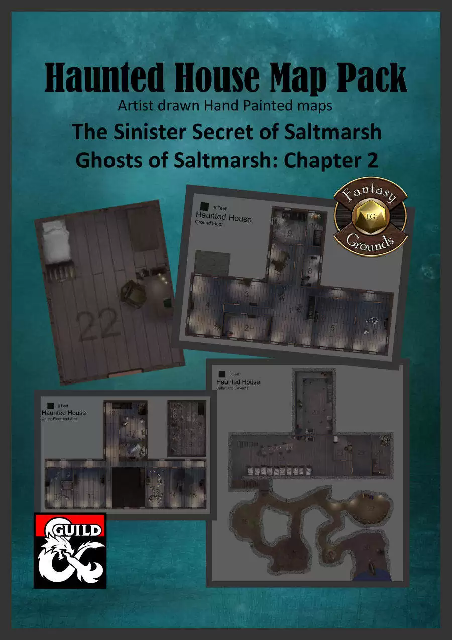 Haunted House Map Pack - Dungeon Masters Guild | DriveThruRPG