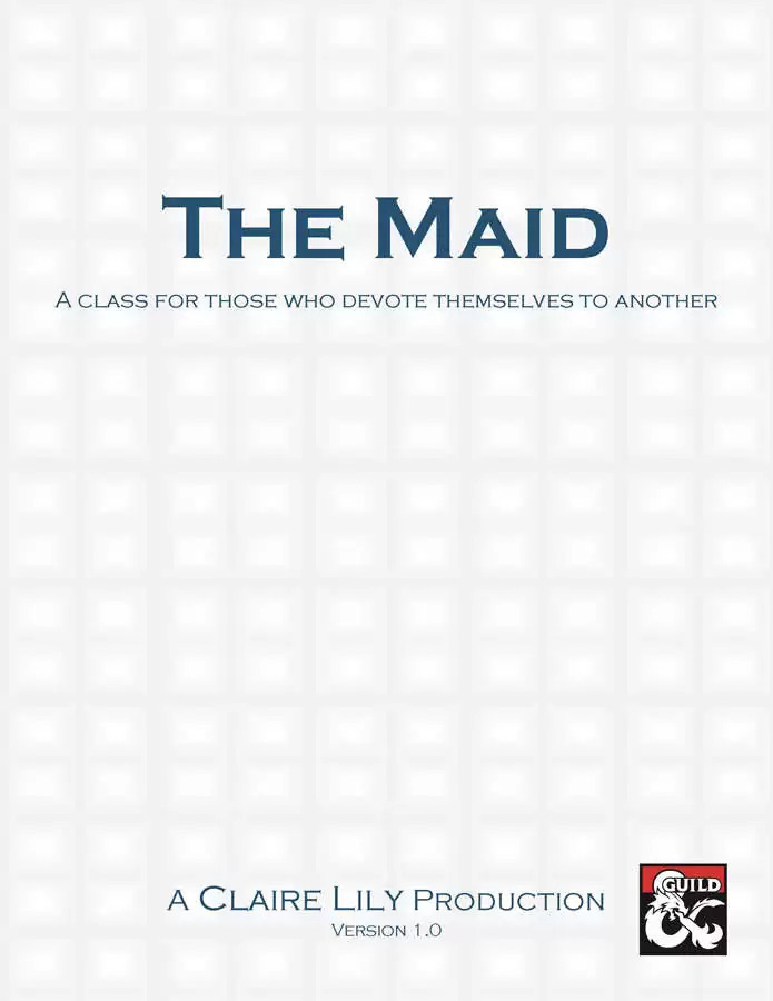 [C.L.] The Maid Class - Dungeon Masters Guild | DriveThruRPG