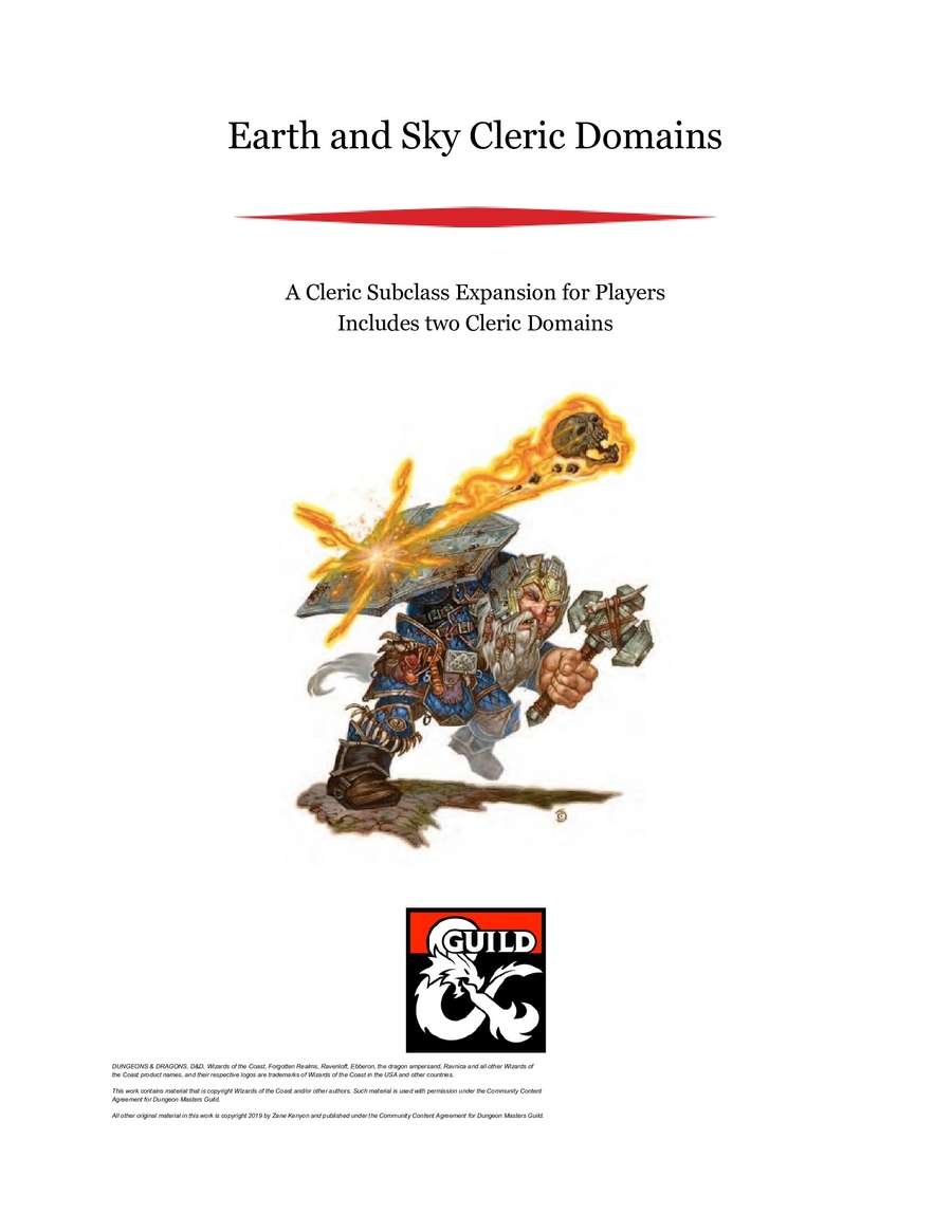 Earth and Sky Cleric Domains - Dungeon Masters Guild | DriveThruRPG