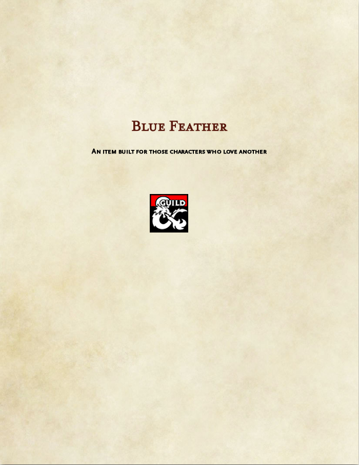 Item-Blue Feather - Dungeon Masters Guild | DriveThruRPG