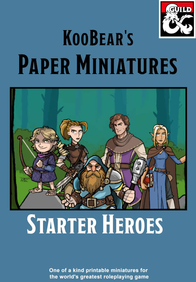 Starter Heroes - KooBear's Paper Miniatures - Dungeon Masters Guild ...