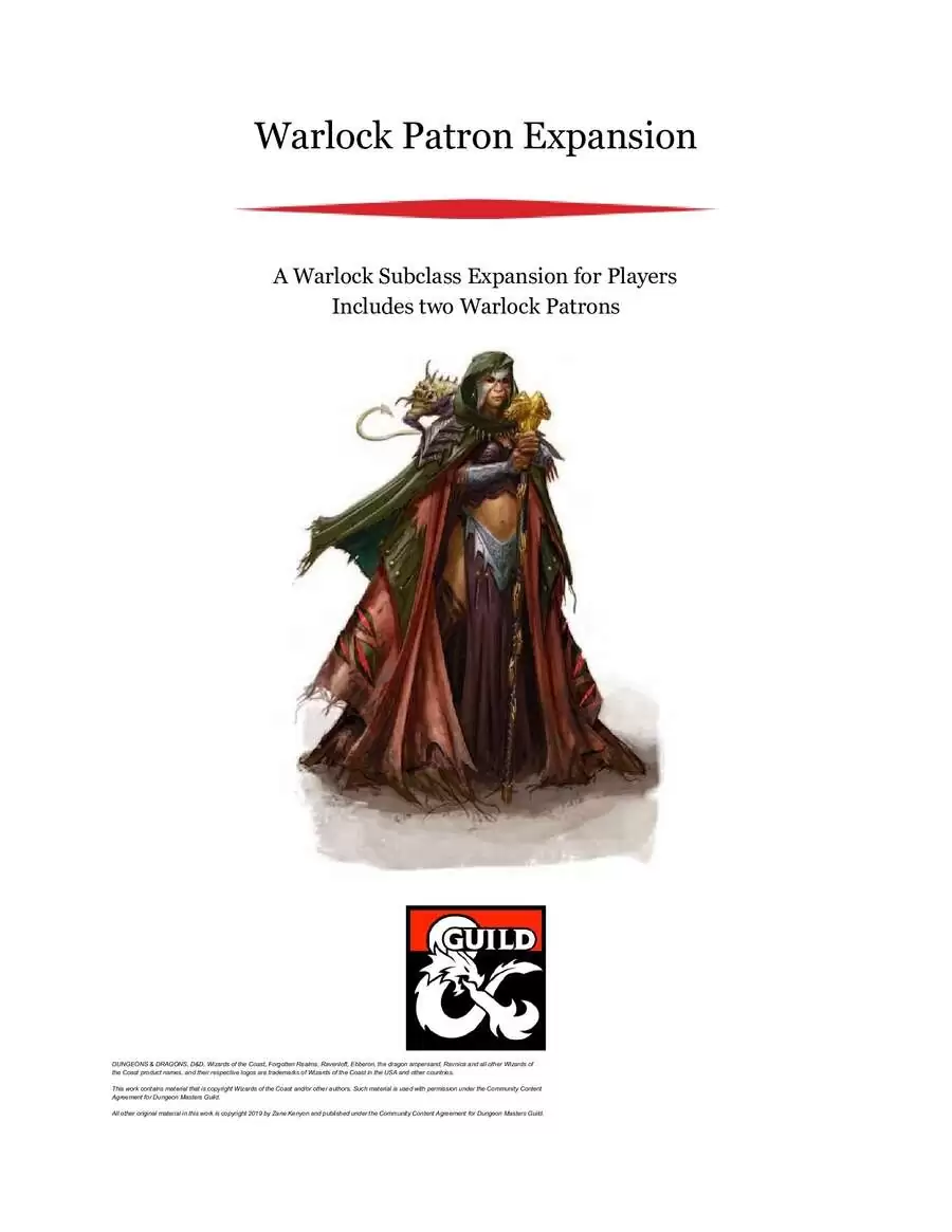 Warlock Domain Expansion - Dungeon Masters Guild | DriveThruRPG