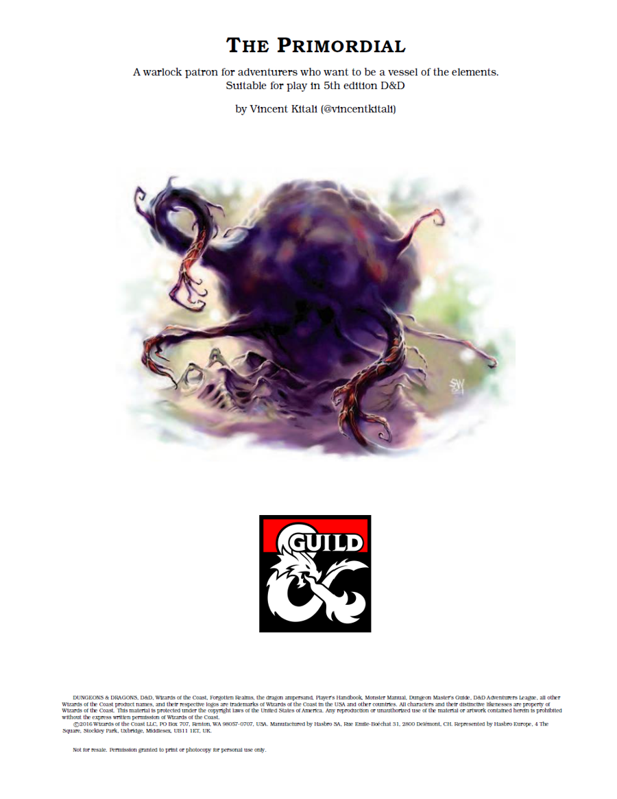 The Primordial - Dungeon Masters Guild | DriveThruRPG