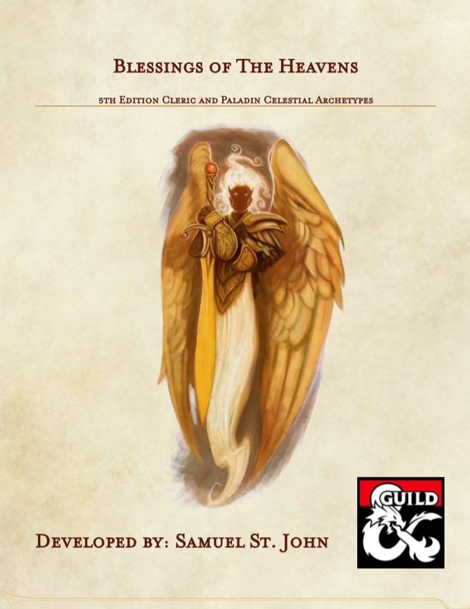 Blessings Of The Heavens - 5e Cleric and Paladin Archetypes - Dungeon ...