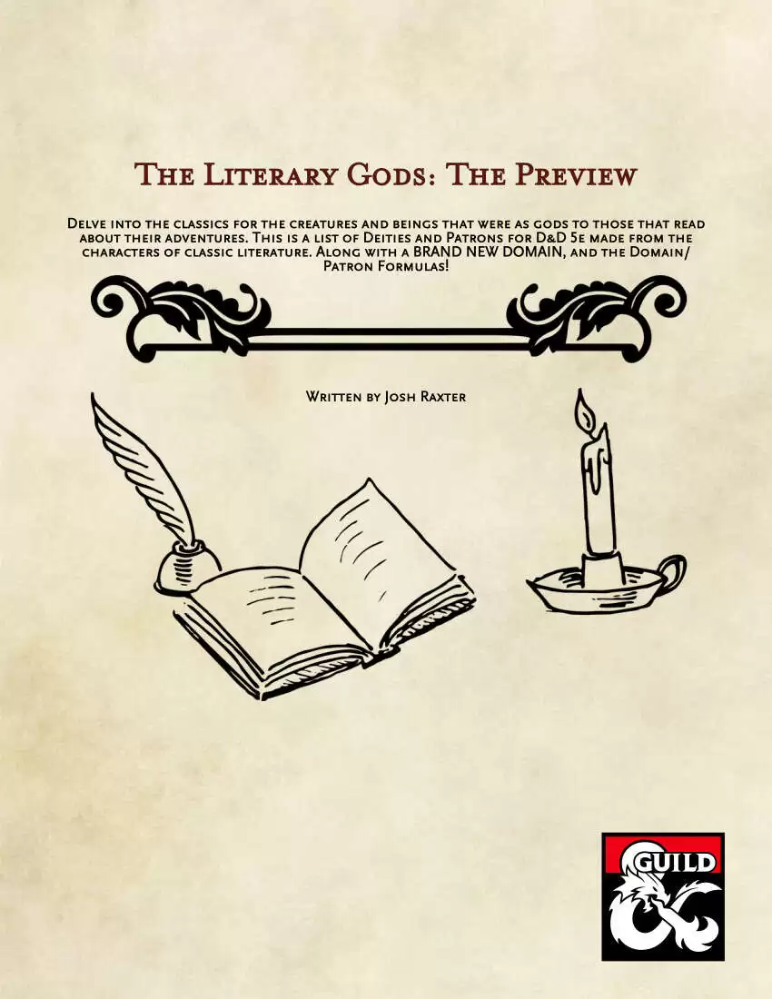 The Literary Gods: Preview - Dungeon Masters Guild | DriveThruRPG