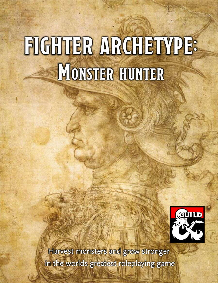 Monster Hunter - Fighter Archetype - Dungeon Masters Guild | DriveThruRPG