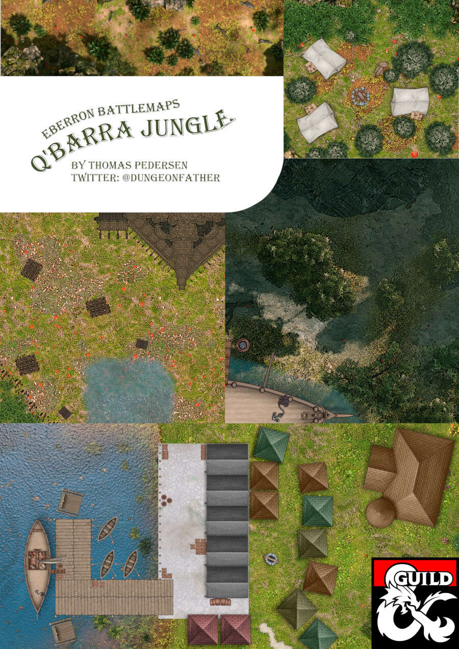 Eberron Battlemaps - Q'Barra Jungle - Dungeon Masters Guild | DriveThruRPG