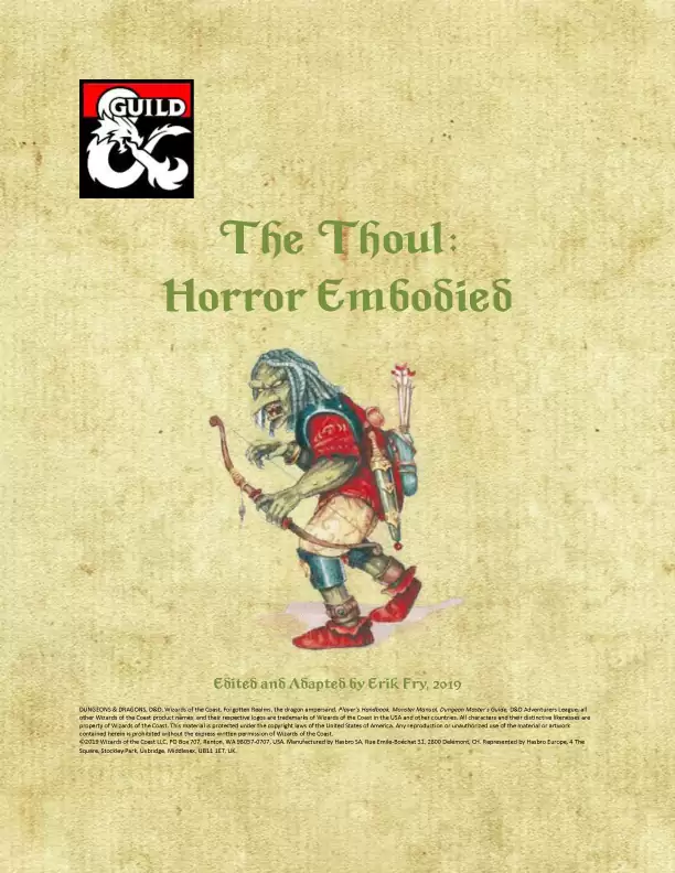 Thouls - Horror Embodied - Dungeon Masters Guild | DriveThruRPG