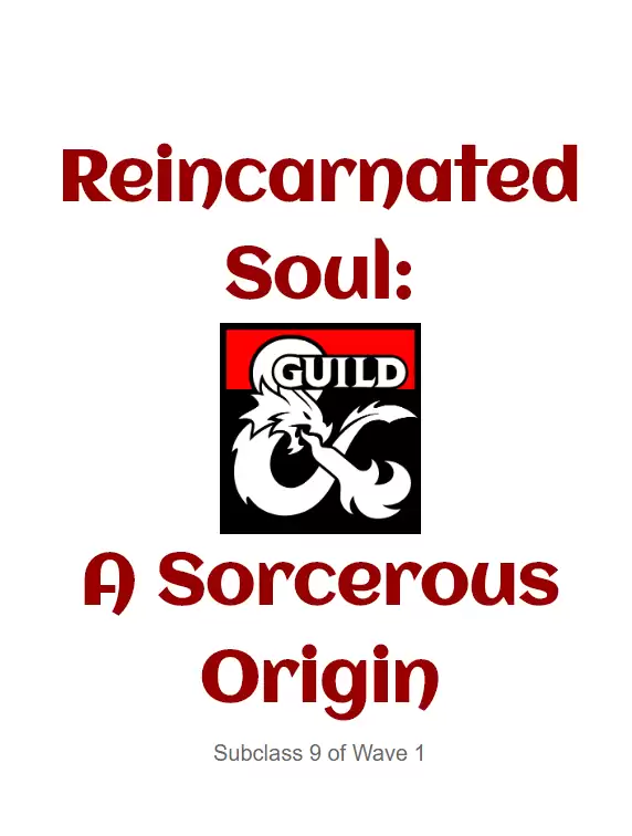Reincarnated Soul: A Sorcerous Origin - Dungeon Masters Guild ...