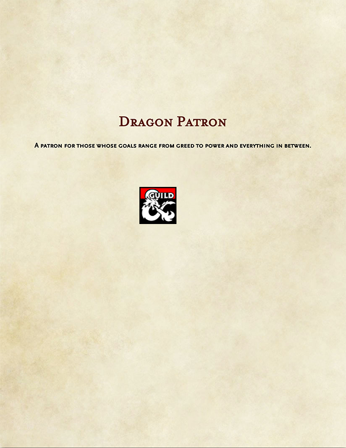 Warlock Subclass-Dragon Patron - Dungeon Masters Guild | DriveThruRPG