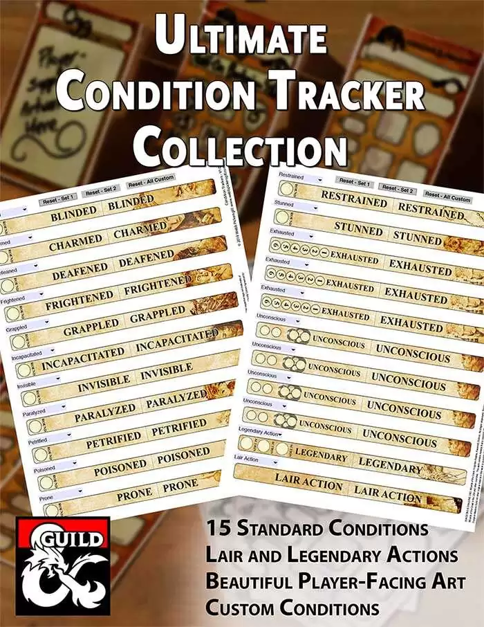 Ultimate Condition Tracker Collection - Dungeon Masters Guild ...