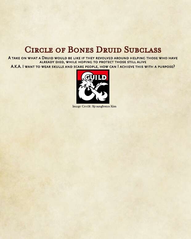 Circle of Bones Druid Subclass - Dungeon Masters Guild | DriveThruRPG