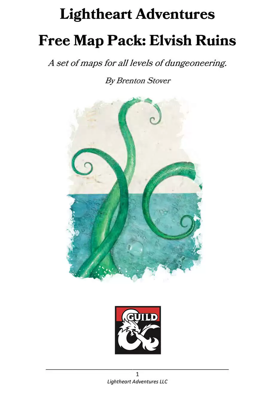 Free Sample Map Pack: Elvish Ruins - Dungeon Masters Guild | DriveThruRPG