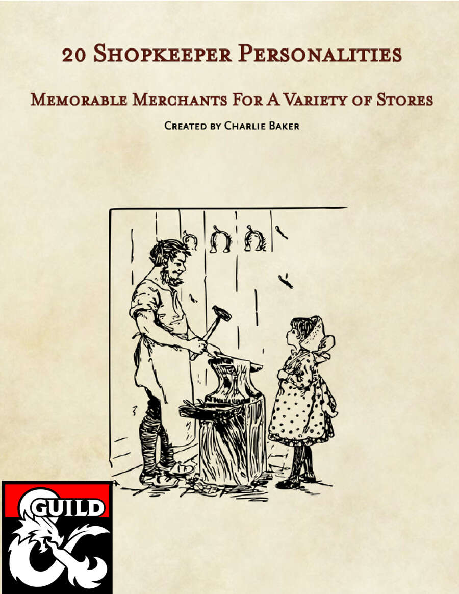 20 Shopkeeper Personalities - Dungeon Masters Guild | DriveThruRPG