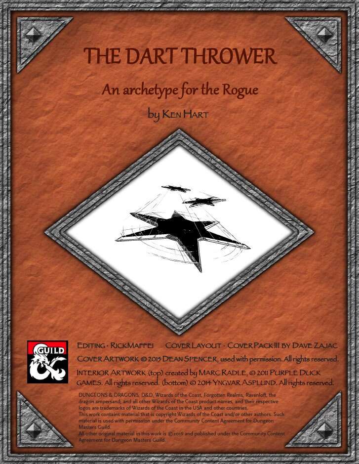 The Dart Thrower, an archetype for the Rogue - Dungeon Masters Guild ...