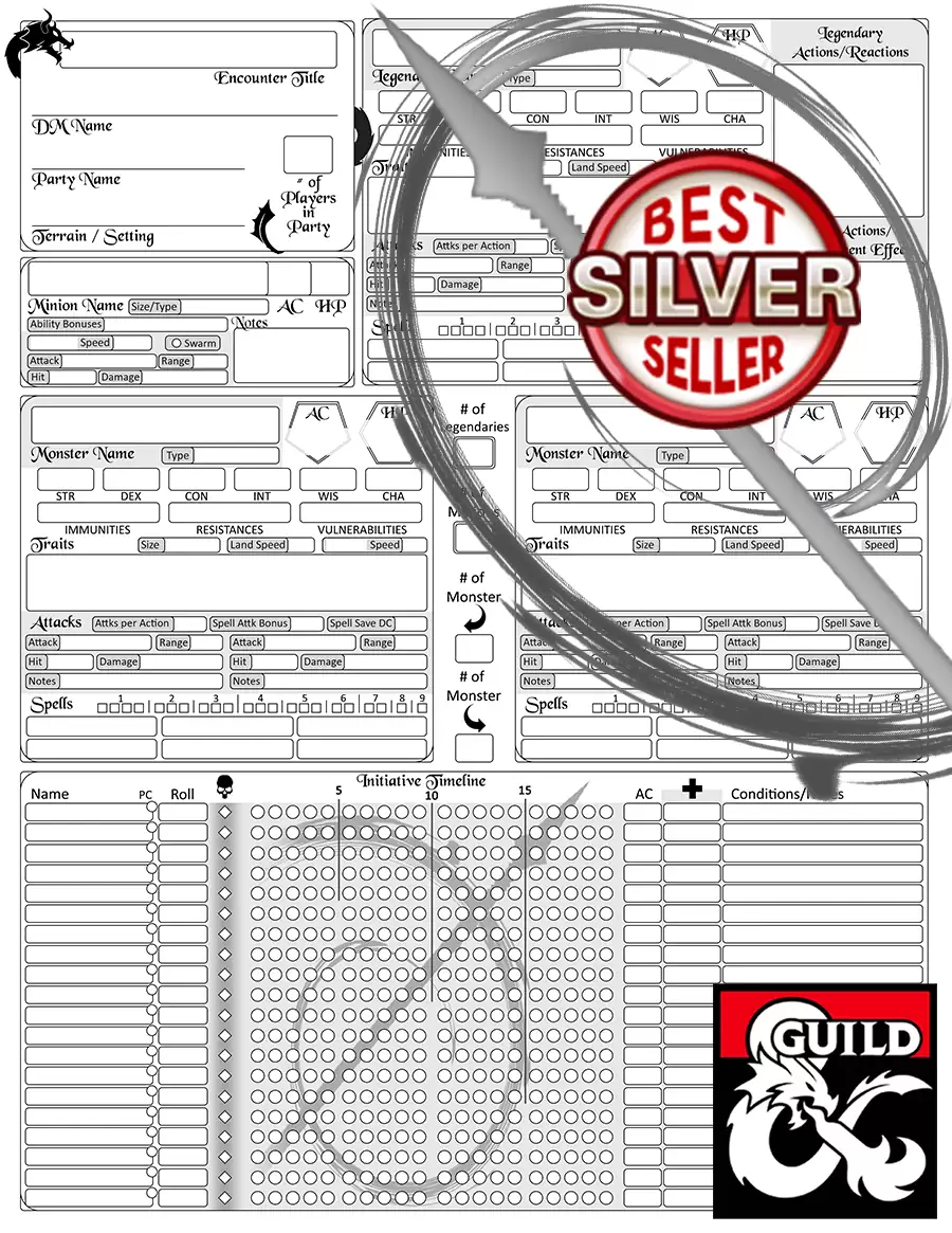 Complete Combat Sheet 5e - Dungeon Masters Guild | DriveThruRPG