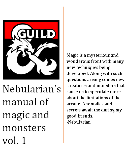 Nebularian's Manual of magic and monsters - Dungeon Masters Guild ...