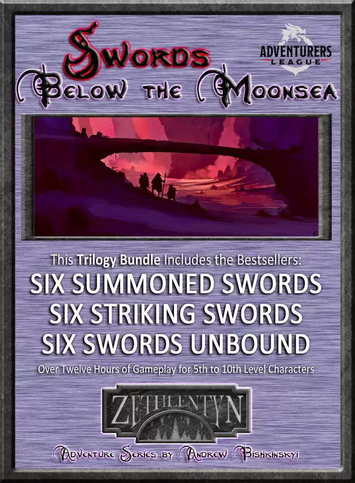 Swords Below the Moonsea Trilogy (ZETH-B1) [BUNDLE] - Dungeon Masters ...