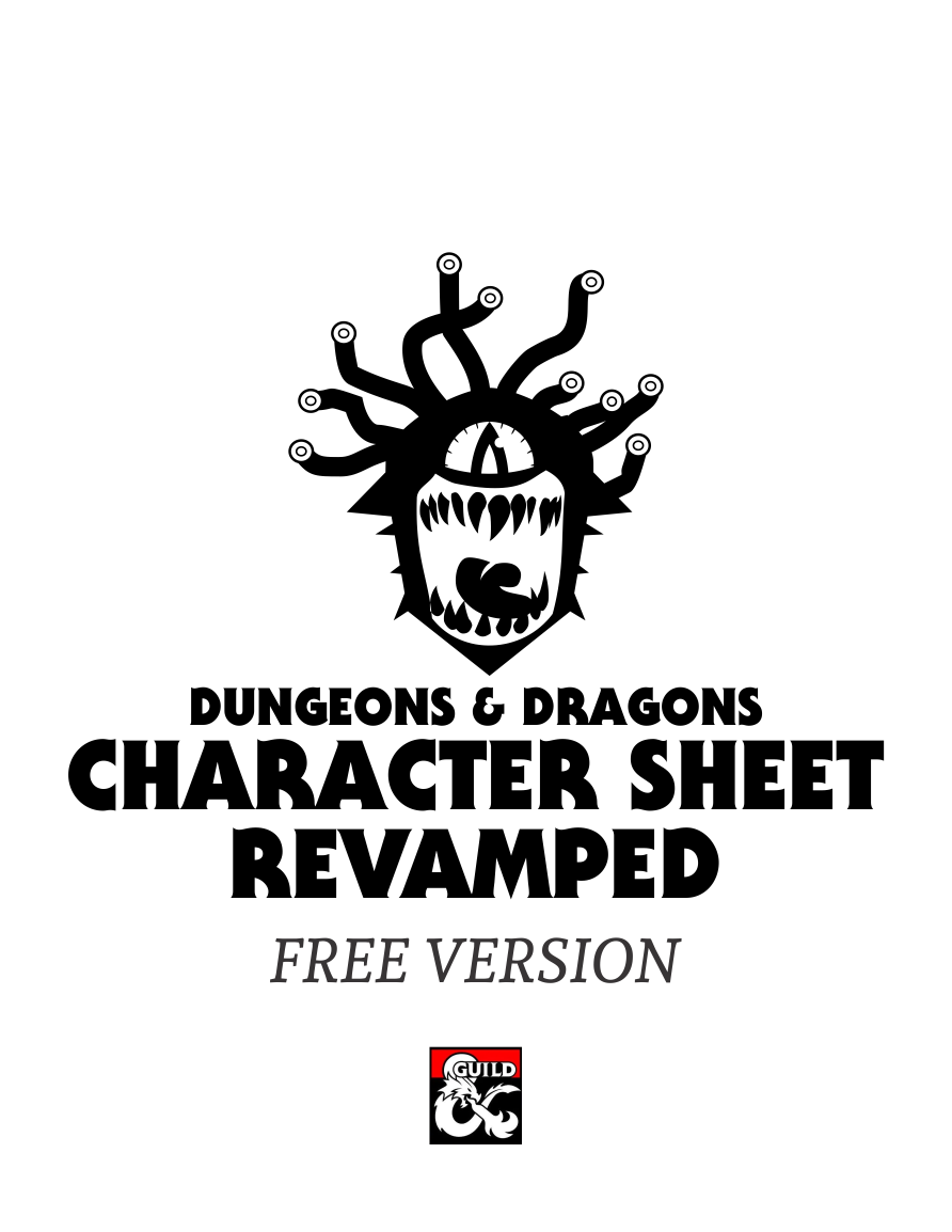 Character Sheet Revamped (Free Version) - Dungeon Masters Guild ...