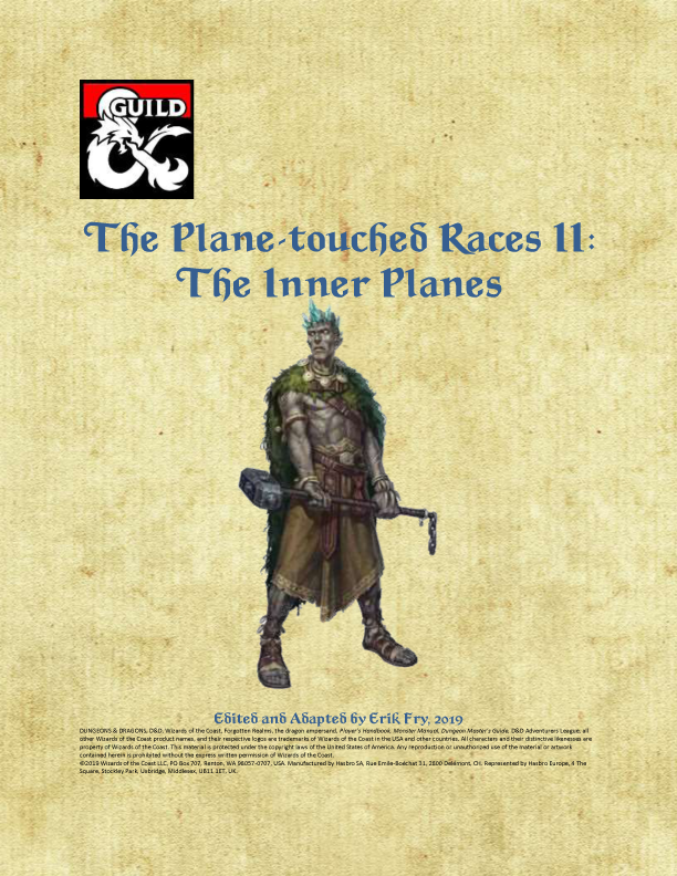 Planetouched Races II - The Inner Planes - Dungeon Masters Guild ...