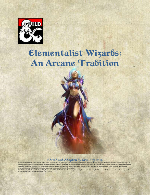 Elementalist Wizards - An Arcane Tradition - Dungeon Masters Guild ...