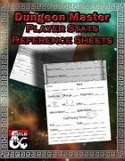 Dungeon Master: Player Stats Reference Sheet - Dungeon Masters Guild ...