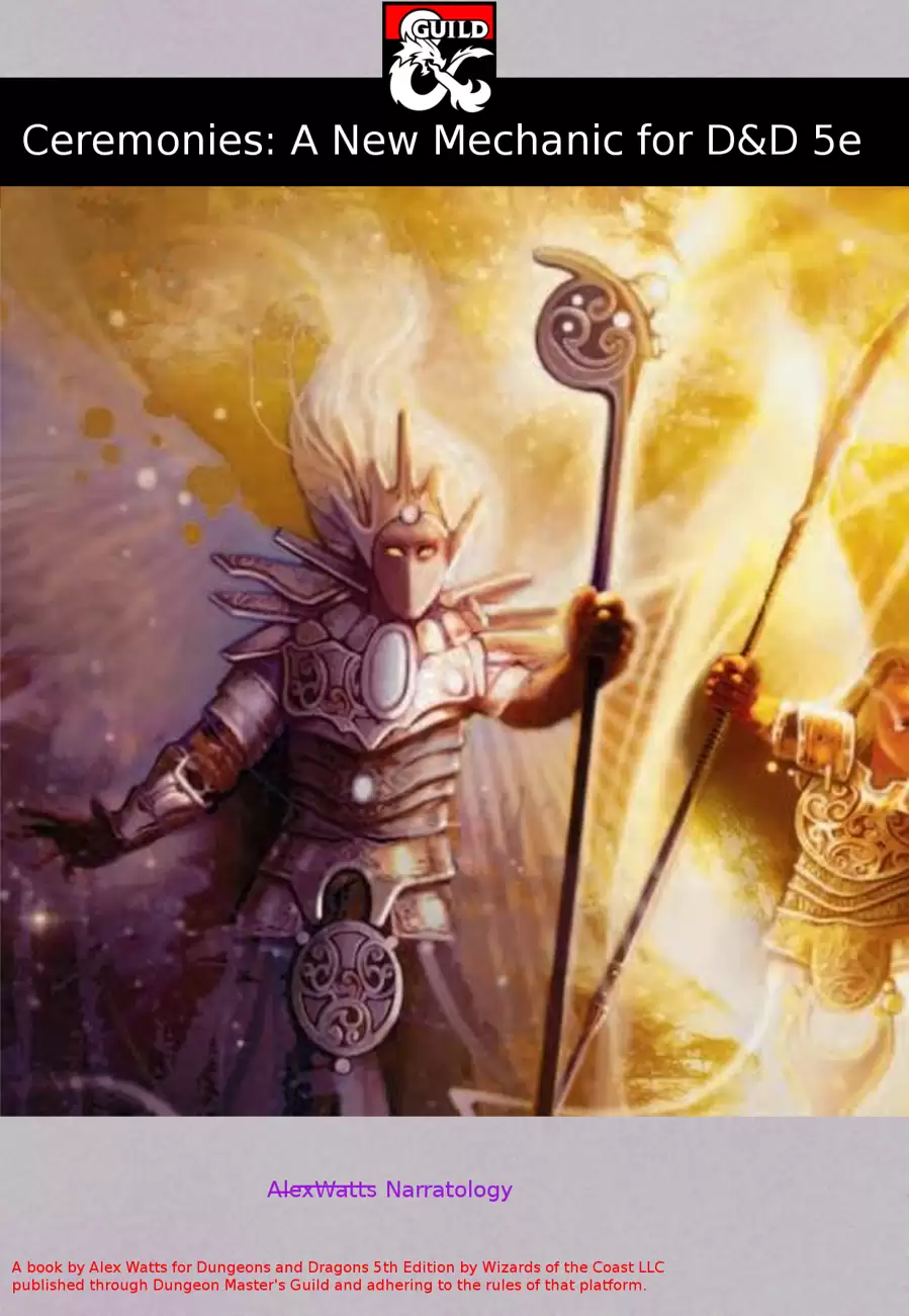 Ceremonies, new mechanics for DnD 5e. - Dungeon Masters Guild ...
