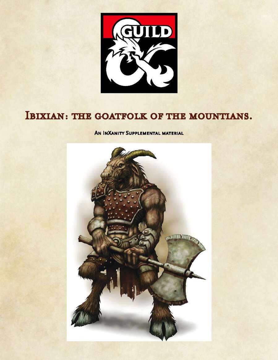 Ibixians: Goatfolk of the Mountians - Dungeon Masters Guild | DriveThruRPG