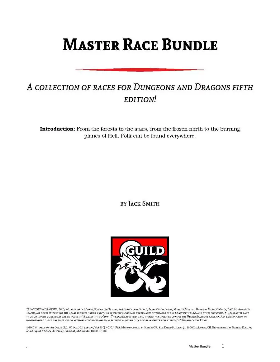 Master Race Bundle - Dungeon Masters Guild | DriveThruRPG